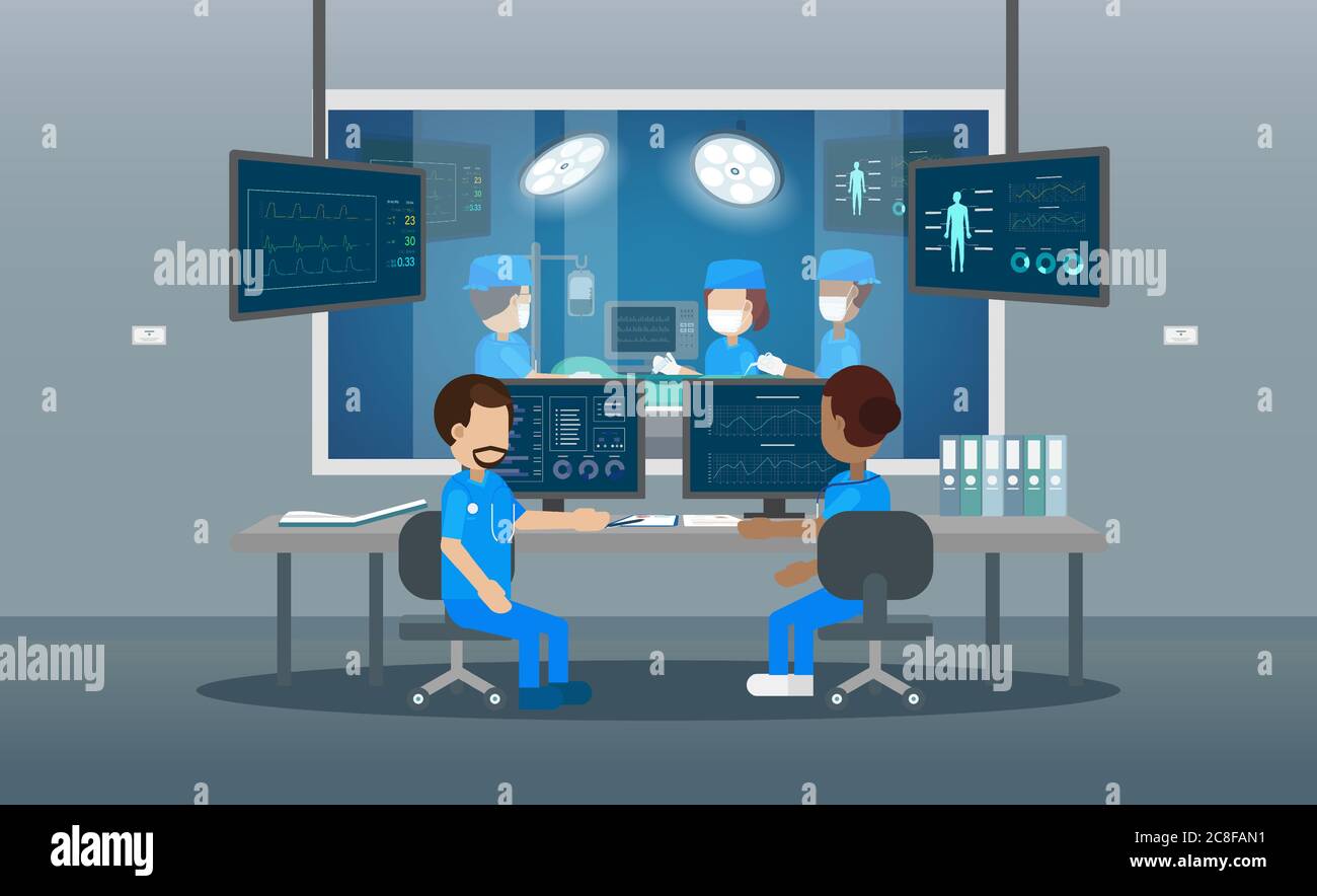 Clinician computer Stock Vector Images - Alamy