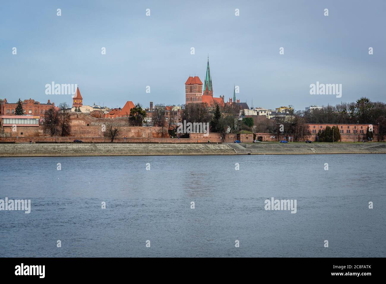 Old Town in Torun city over Vistula River, Kuyavian Pomeranian ...