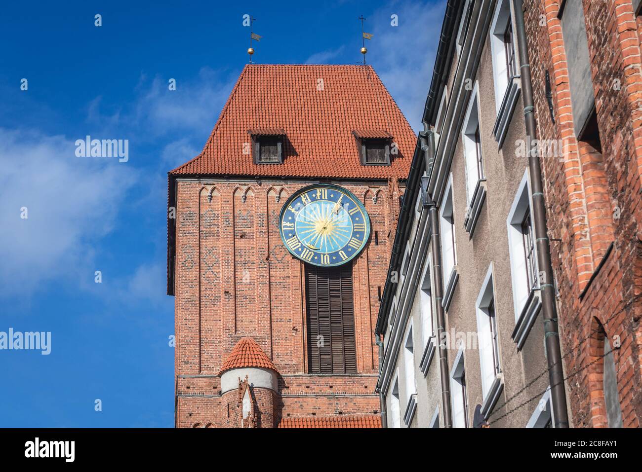 Tower of Gothic Cathedral of St John the Baptist and St John the ...
