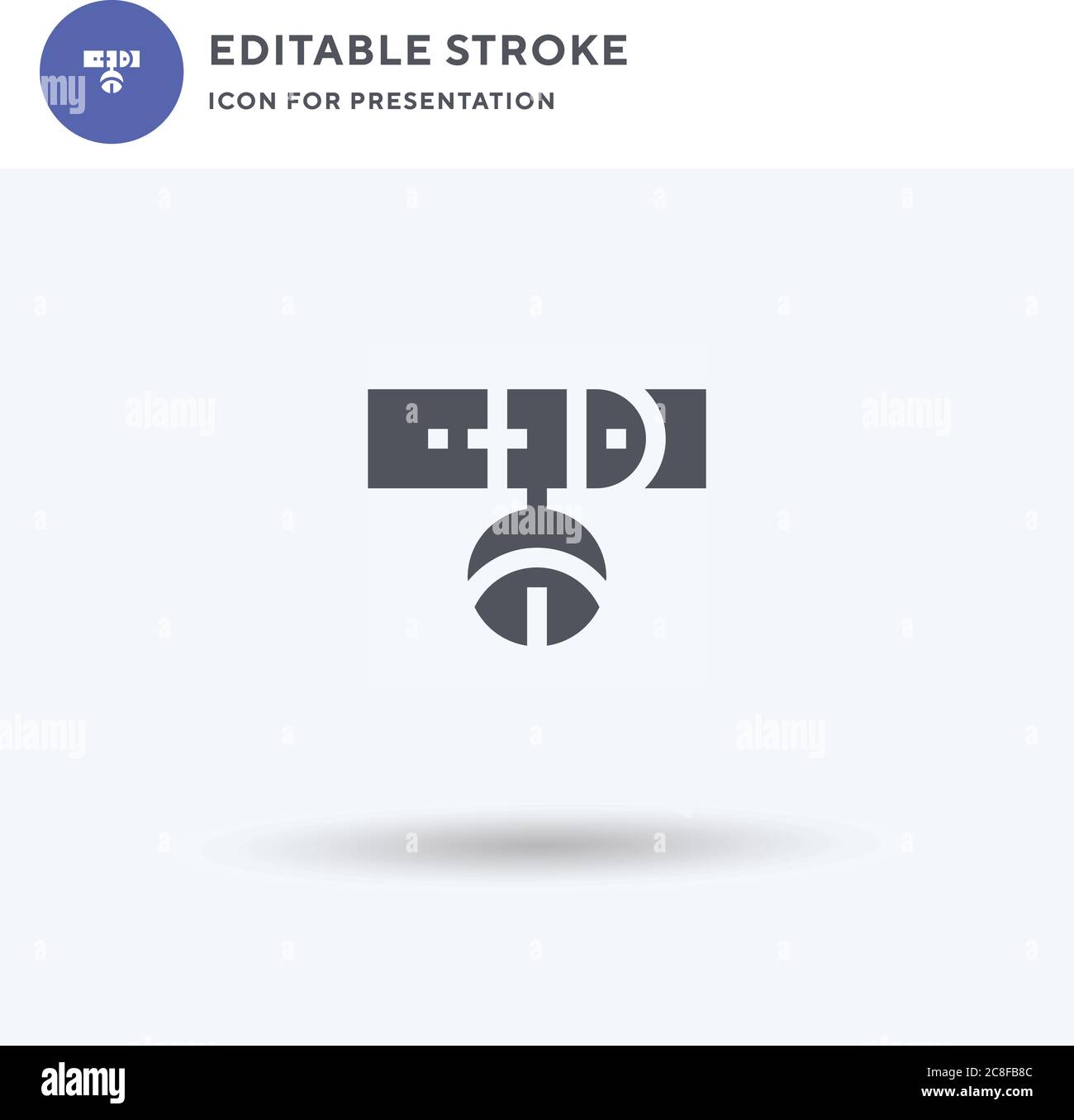 Collar icon vector, filled flat sign, solid pictogram isolated on white ...