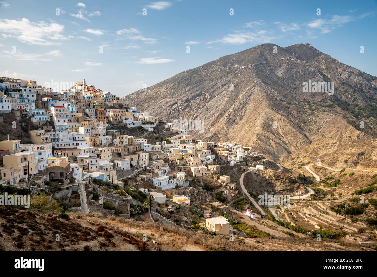 GREECE, KARPATHOS - OCTOBER 17, 2019 -Traditional greek village of ...
