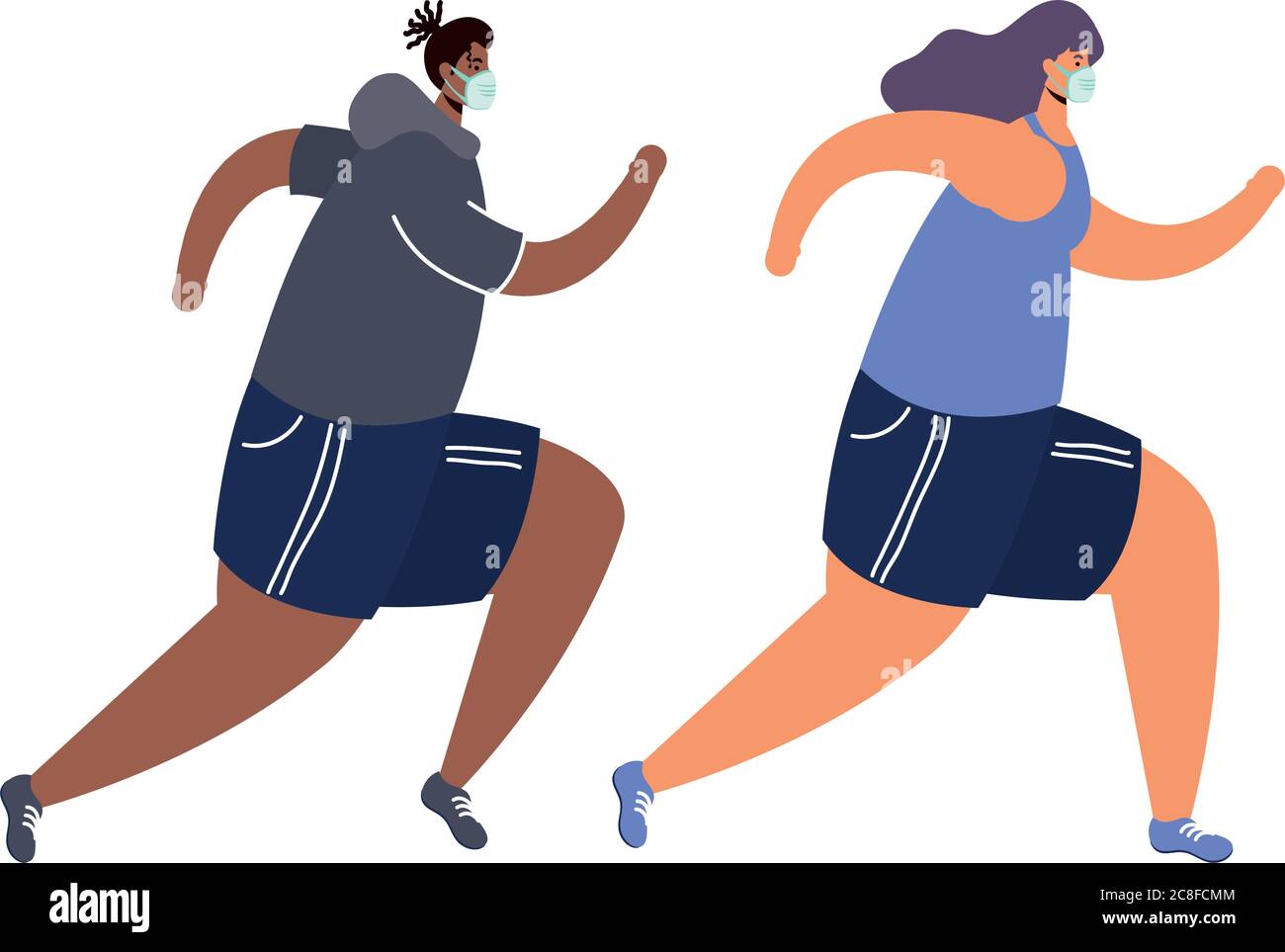 Wearing runners Stock Vector Images - Alamy