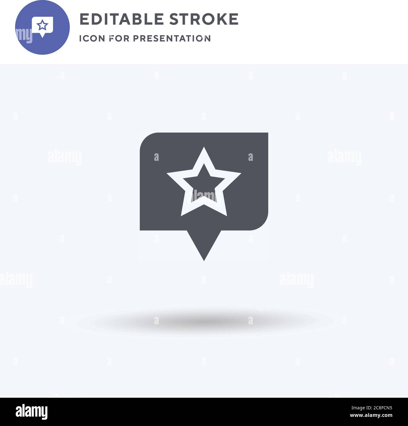 Star icon vector, filled flat sign, solid pictogram isolated on white ...