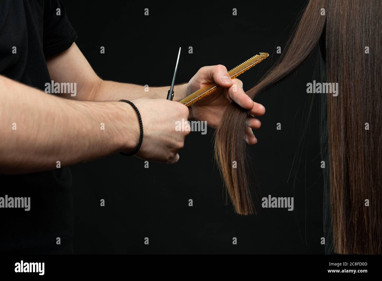 Haircut closeup hi-res stock photography and images - Alamy