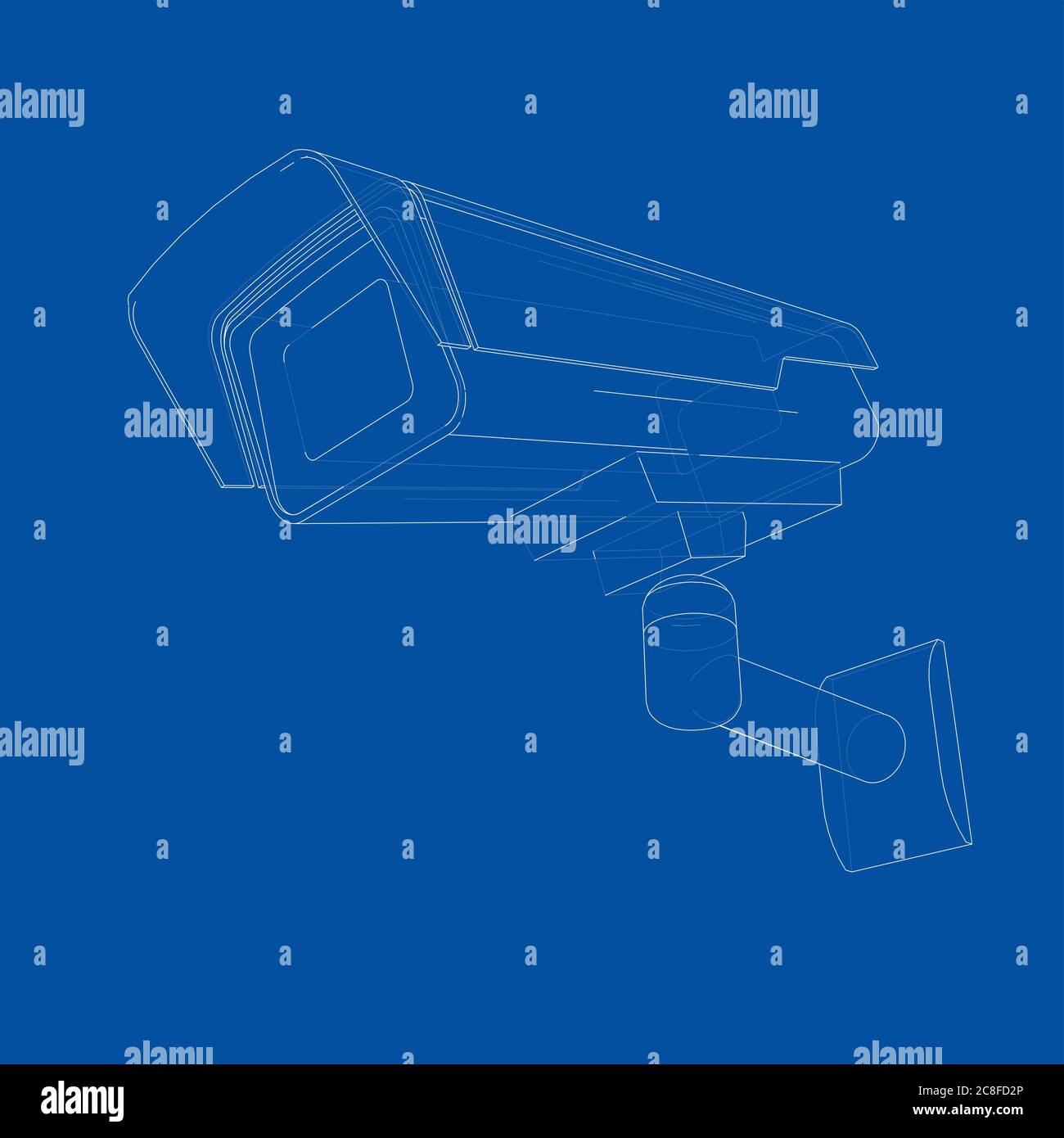 Outline CCTV camera. Security camera Stock Photo - Alamy