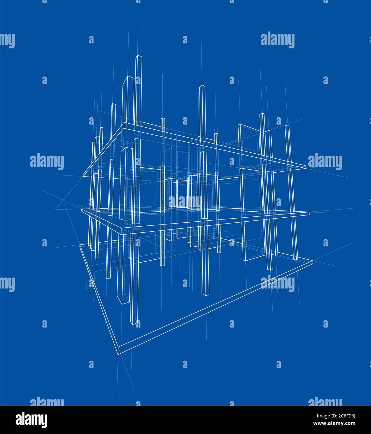 Drawing of a house under construction Stock Photo - Alamy