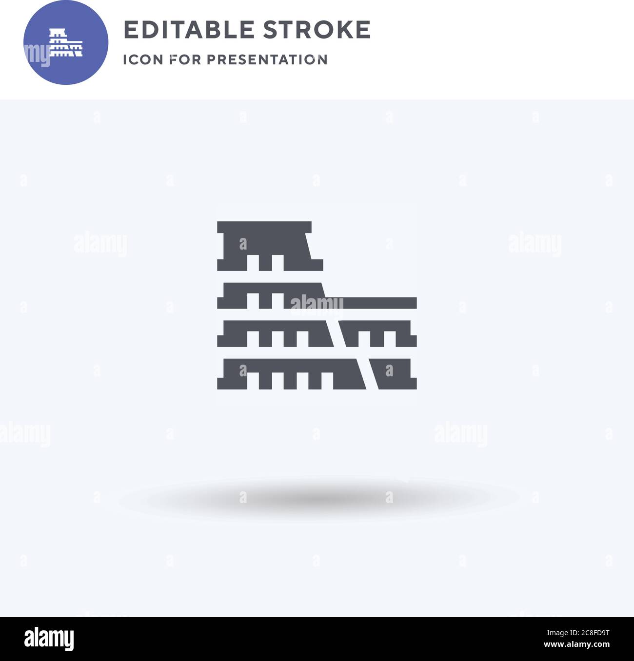 Architectonic icon vector, filled flat sign, solid pictogram isolated ...