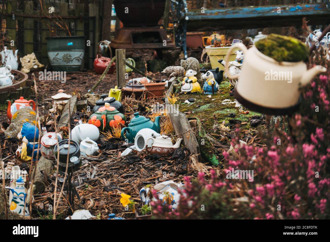 Teapotland Okawa, a private collection of teapots in someone's front ...