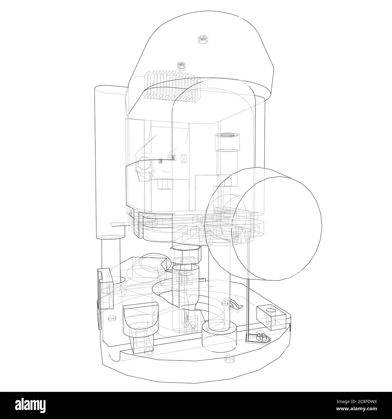 Outline milling machine Stock Photo - Alamy