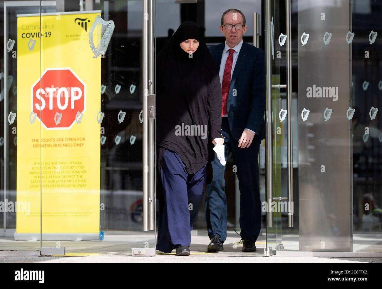 Alleged IS member Lisa Smith leaving Dublin District Court with her ...