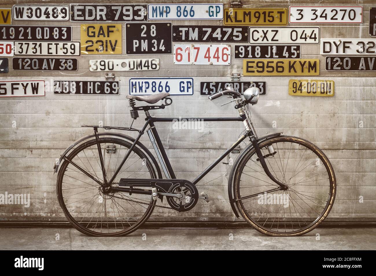 Old number plates hi-res stock photography and images - Alamy