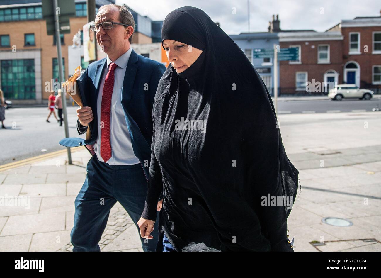 Alleged IS member Lisa Smith leaving Dublin District Court with her ...