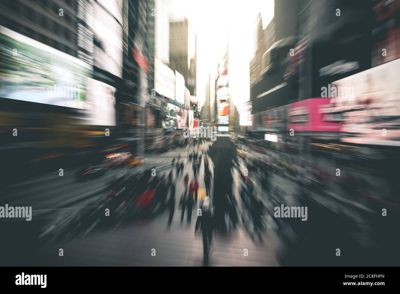 Times square crowd running hi-res stock photography and images - Alamy