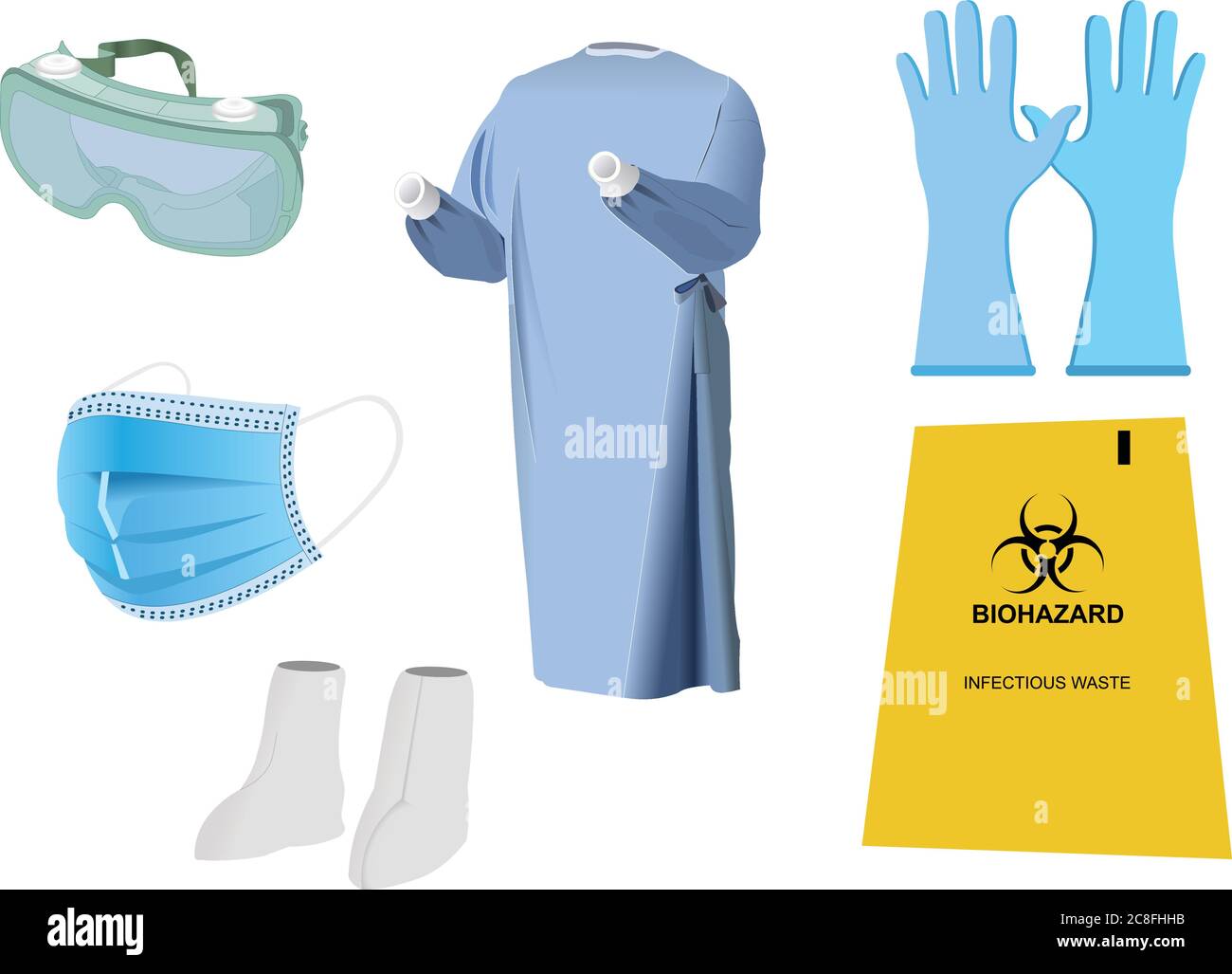 Vector Images of Personal Protective Equipment (PPE) Kit for Corona virus prevention Stock ...