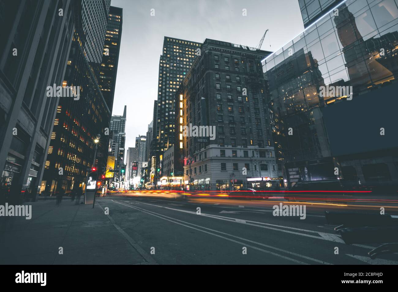 Evening Scene in Manhattan - New York Stock Photo - Alamy