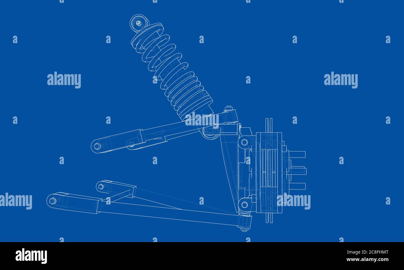 Car suspension with shock absorber Stock Photo - Alamy