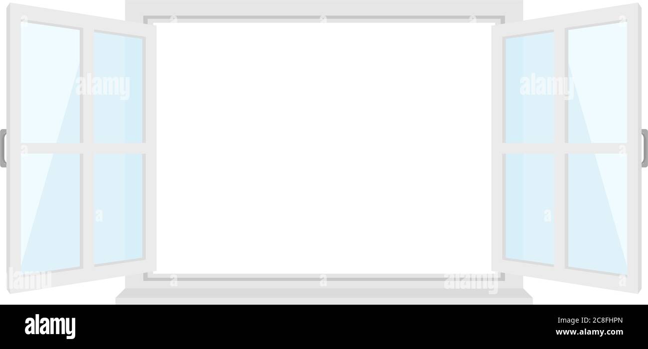 Open window isolated on white background Stock Vector Image & Art - Alamy