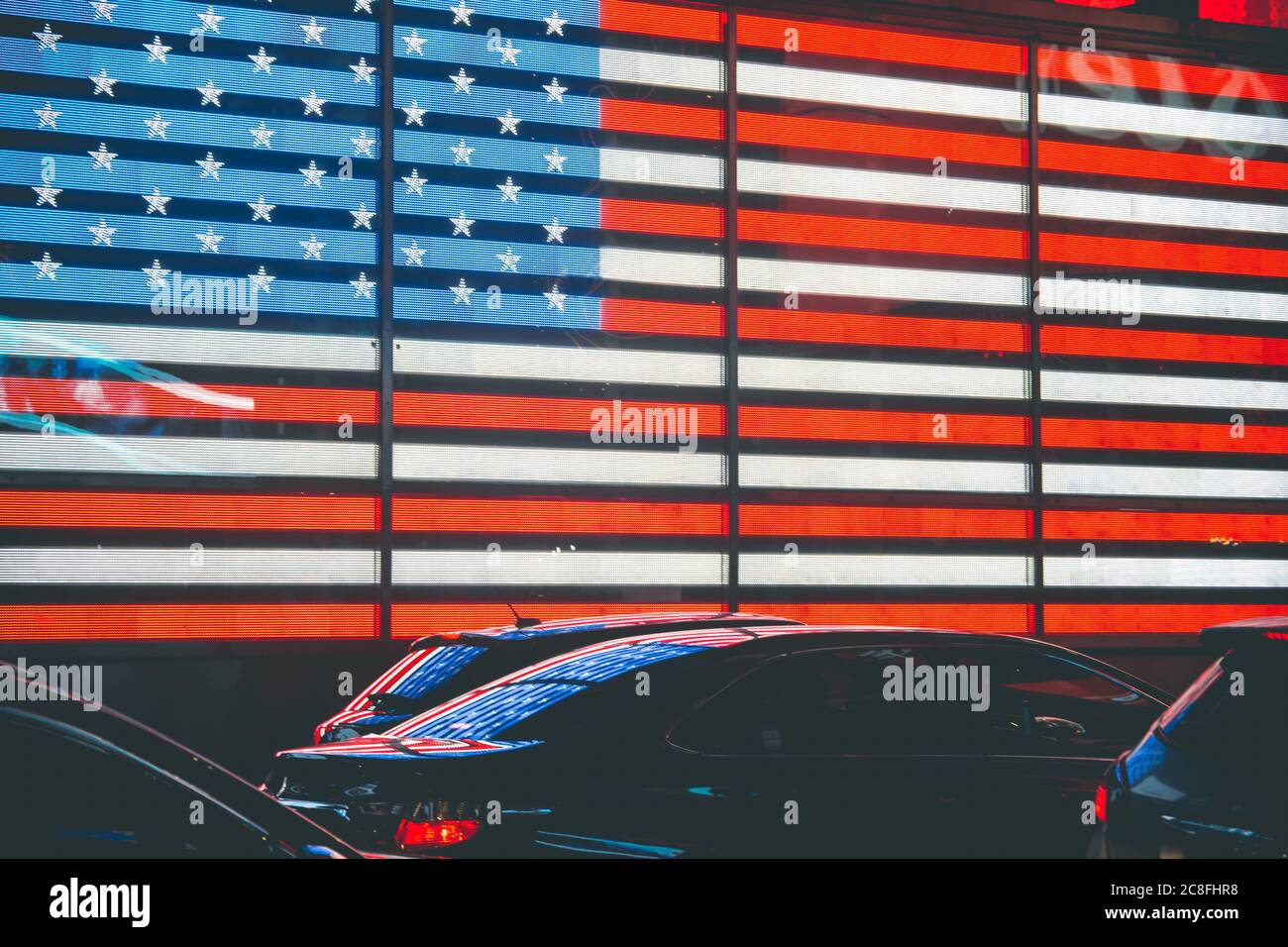 American Flag at Times Square - New York Stock Photo - Alamy