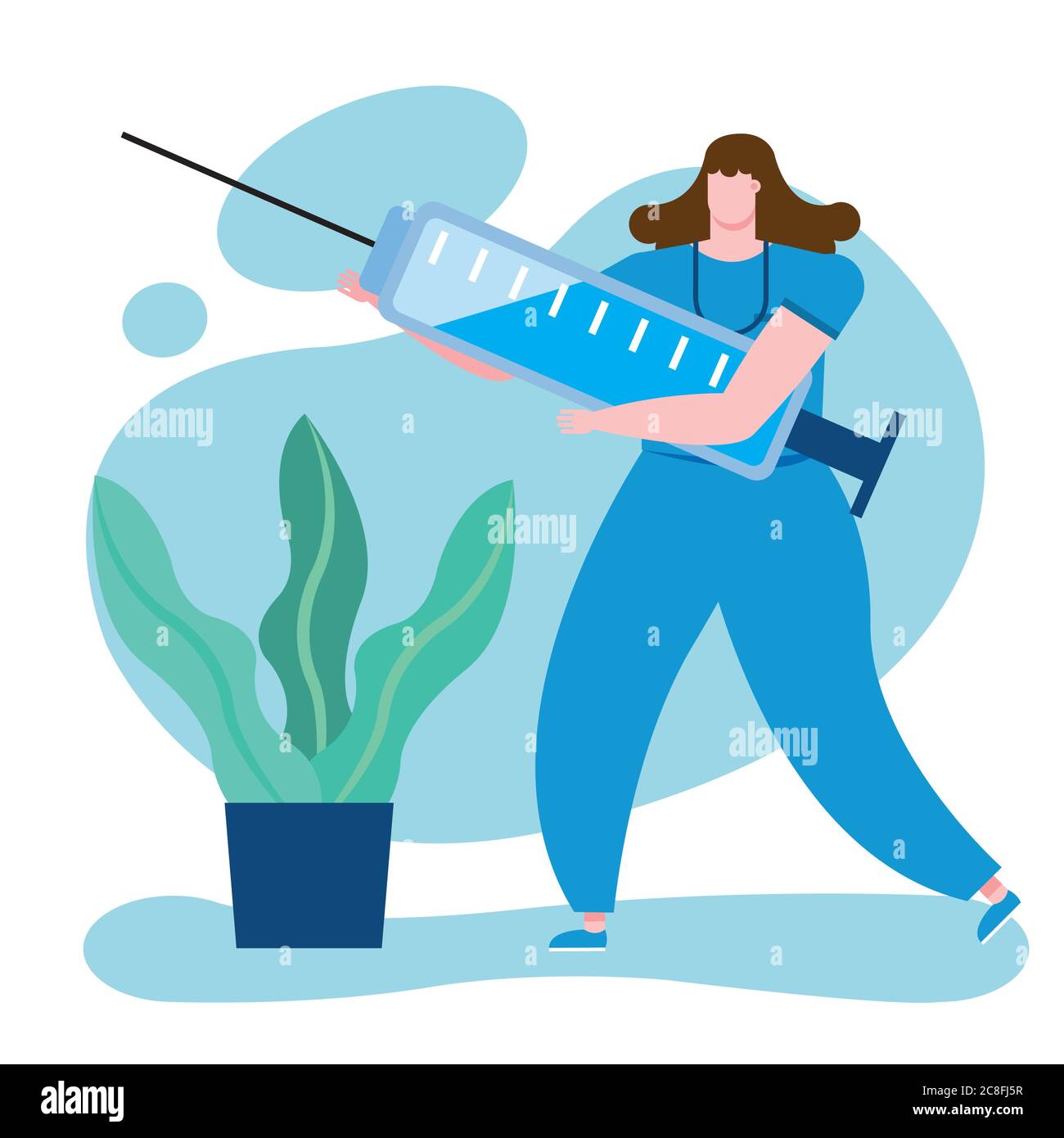 Doctor injection lady Cut Out Stock Images & Pictures - Alamy