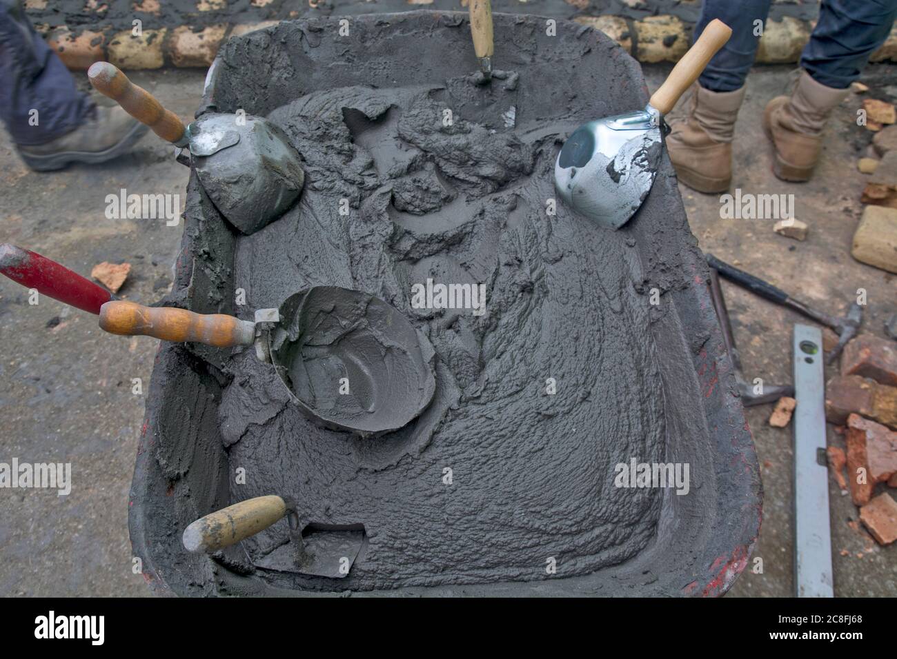 Masonry cement cart trolley hi-res stock photography and images - Alamy