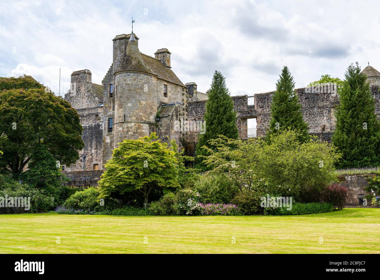 Cross House and rear of East Range viewed from formal garden at ...