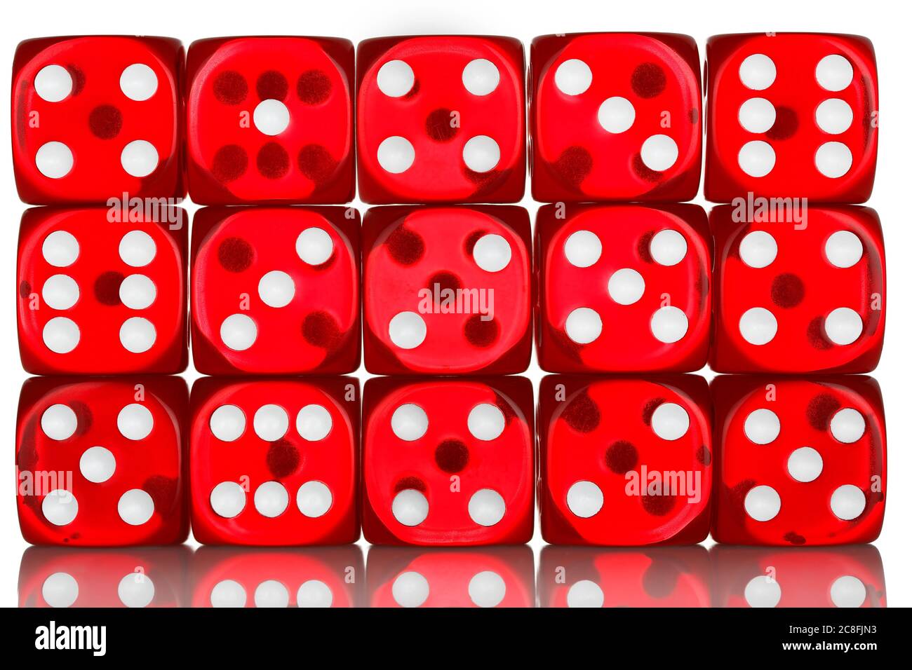 wall of transparent red dice Stock Photo - Alamy