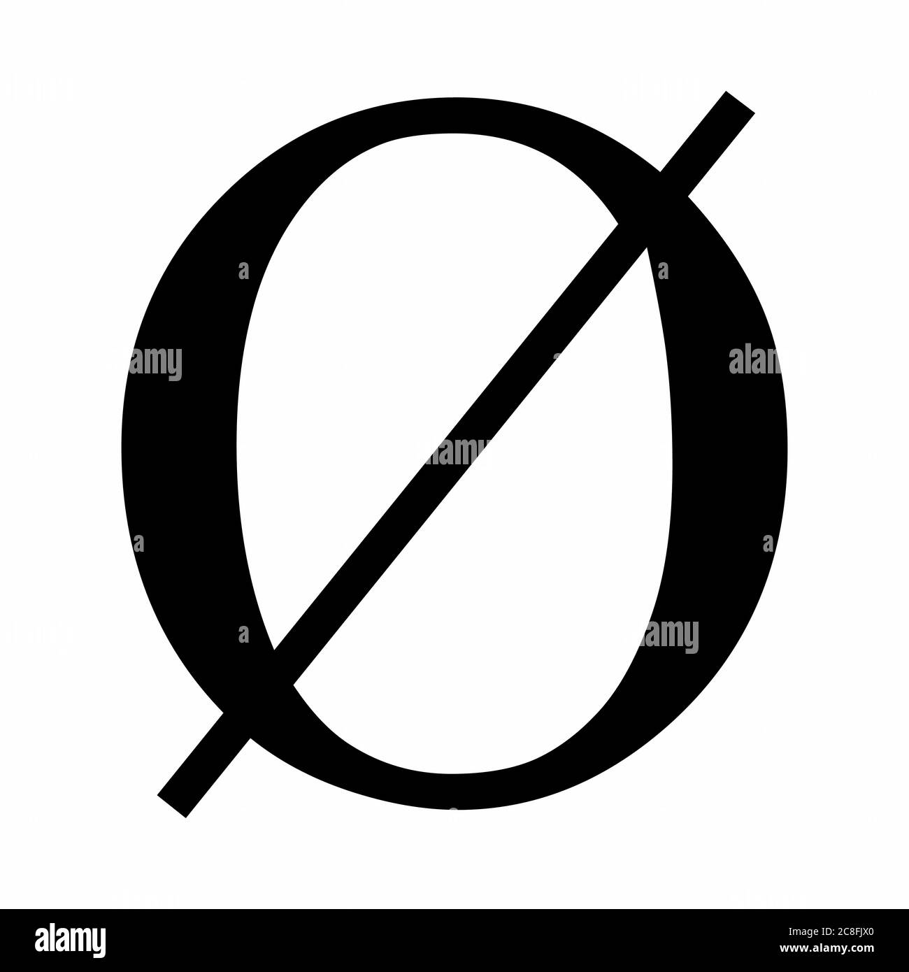 Latin Letter O with stroke Stock Vector Image & Art - Alamy