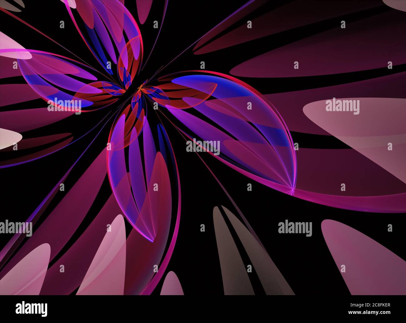 Abstract Color Dynamic Textured Background With Lighting Effect Fractal Flower Fractal Art