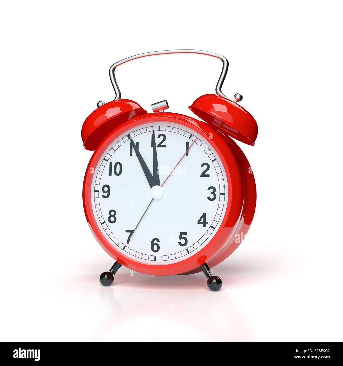 Abstract alarm clock on white background. 3D rendering Stock Photo - Alamy