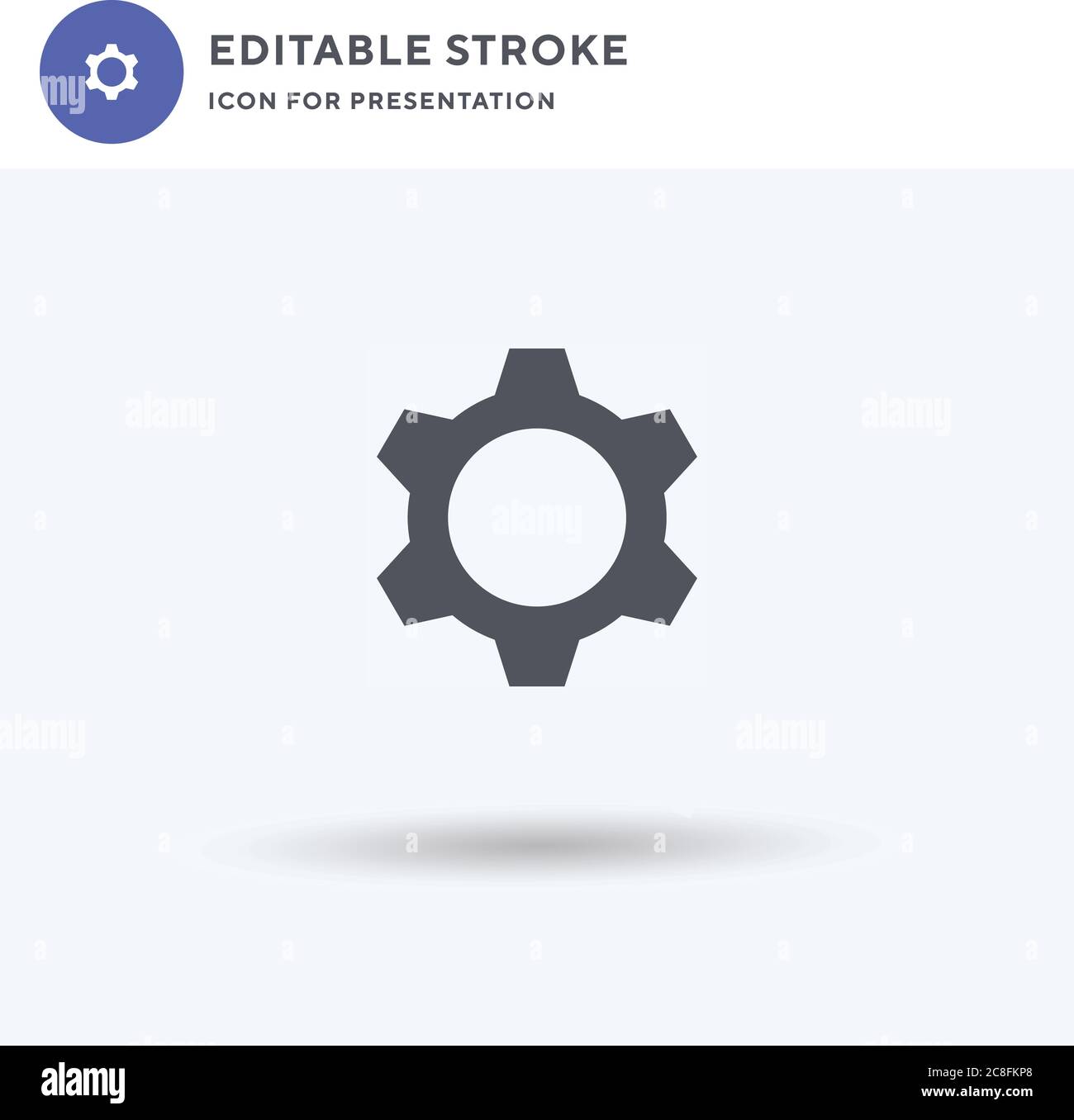 Setting icon vector, filled flat sign, solid pictogram isolated on ...