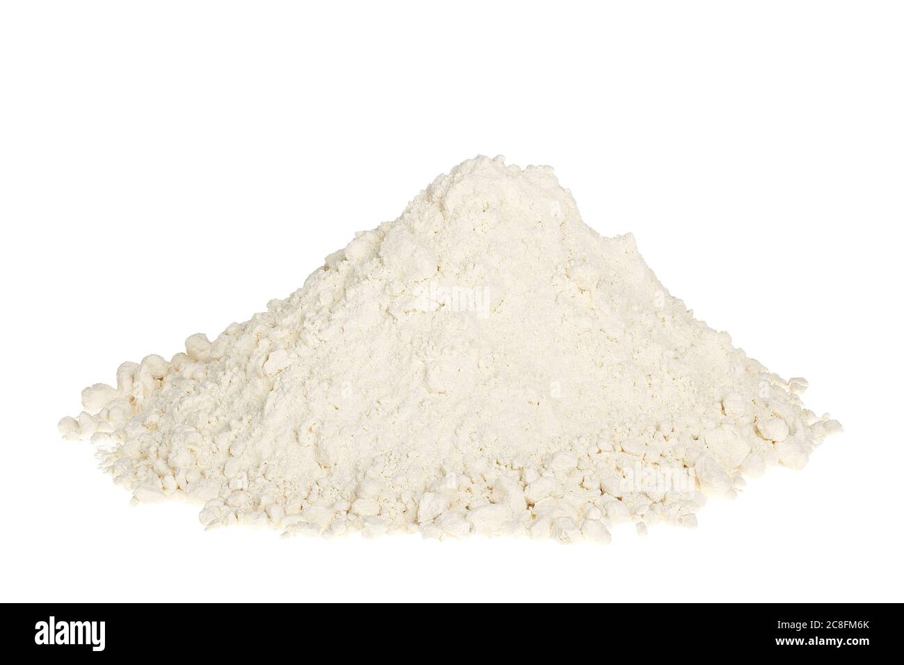 heap of flour isolated on white Stock Photo - Alamy