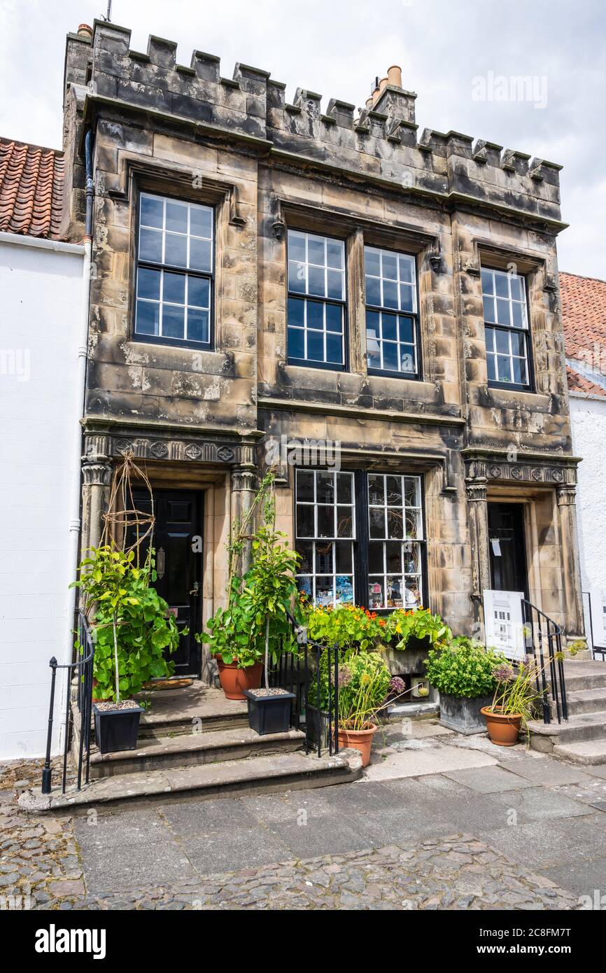 Exterior of Maspie House Gallery on the High Street in the village of ...