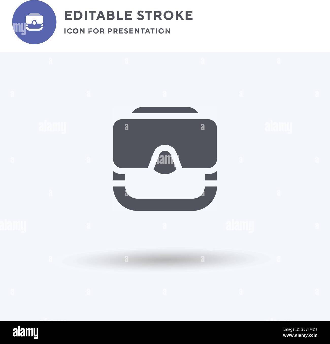 Goggles icon vector, filled flat sign, solid pictogram isolated on ...