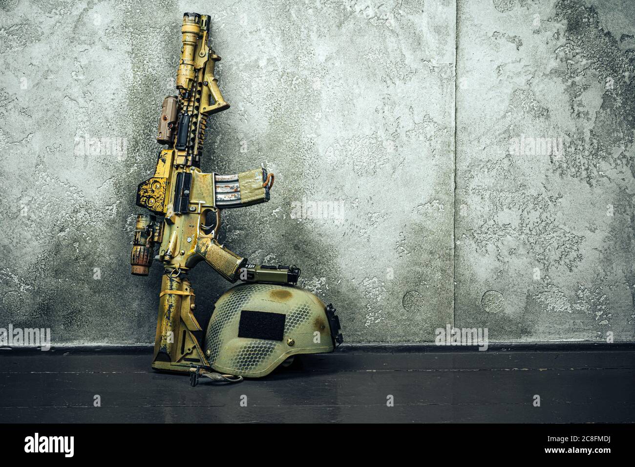 Modern weapon series. US Army assault rifle, close up Stock Photo - Alamy