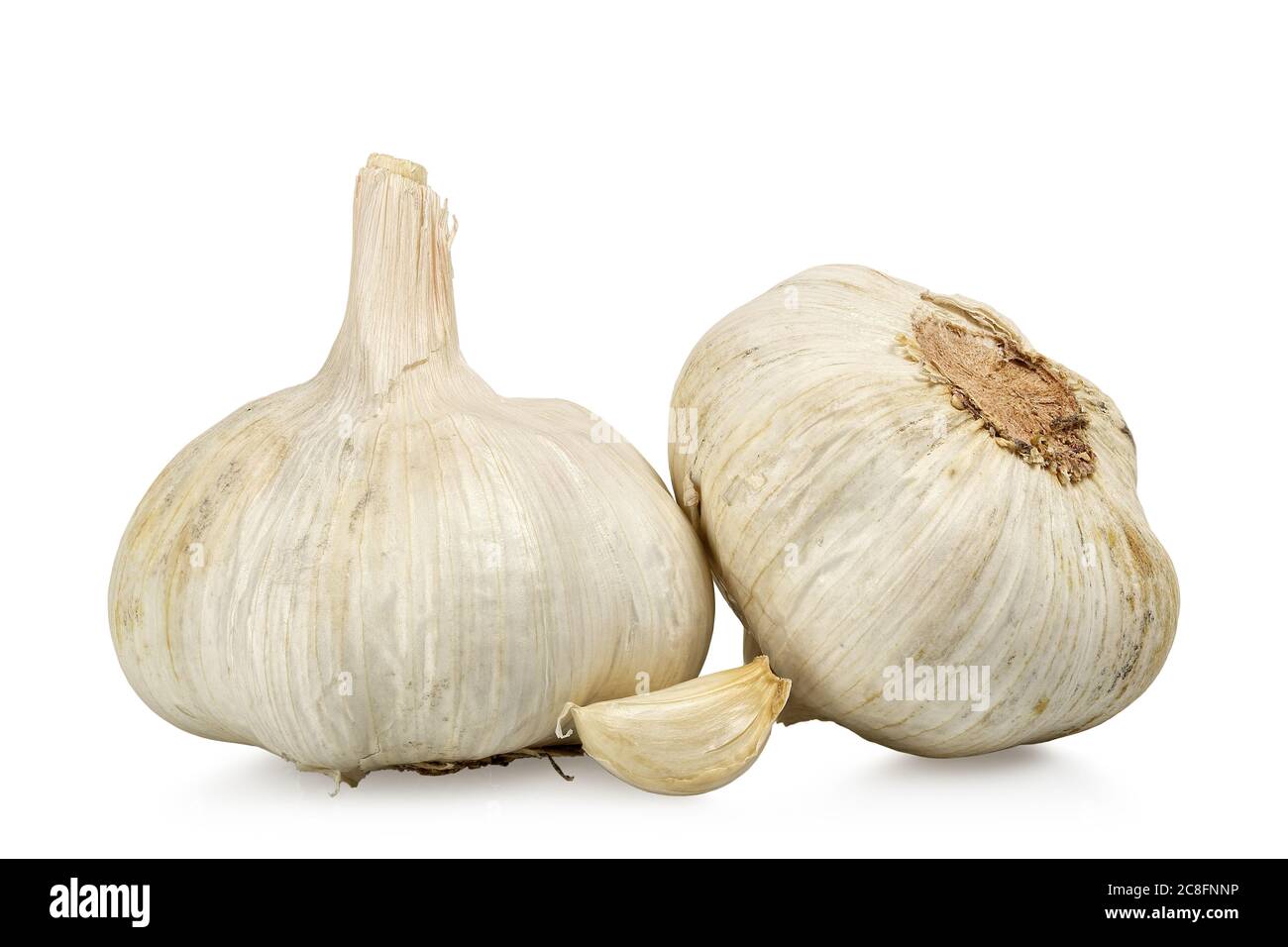 closeup of garlic bulbs isolated on white background Stock Photo - Alamy