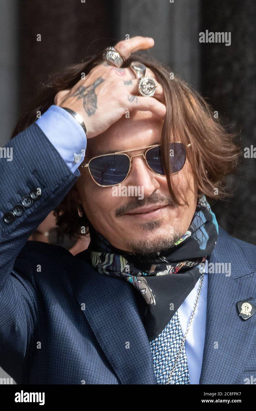 London, UK - 24 July 2020 Johnny Depp attends libel trial against the ...