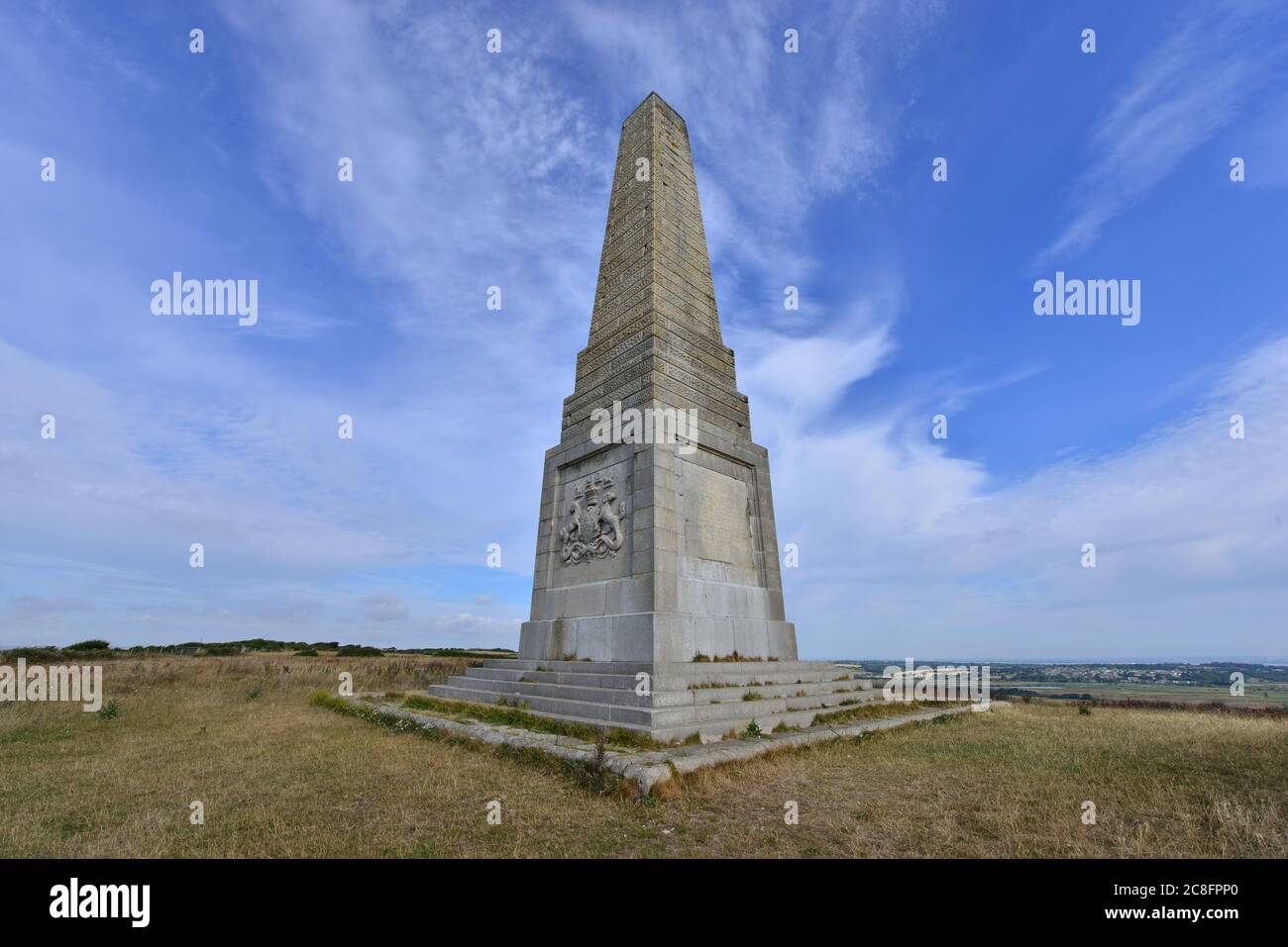 Yarborough Monument at Bembridge down on the isle of Wight Stock Photo ...