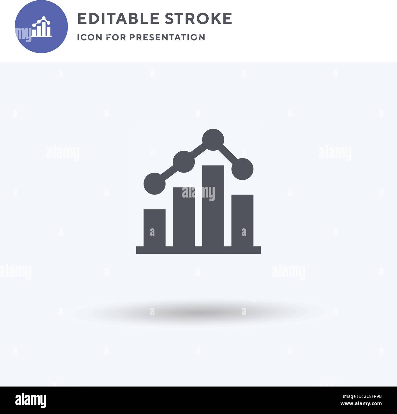 Statistics icon vector, filled flat sign, solid pictogram isolated on ...