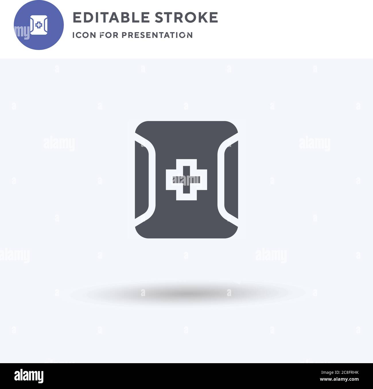 First Aid Kit icon vector, filled flat sign, solid pictogram isolated ...