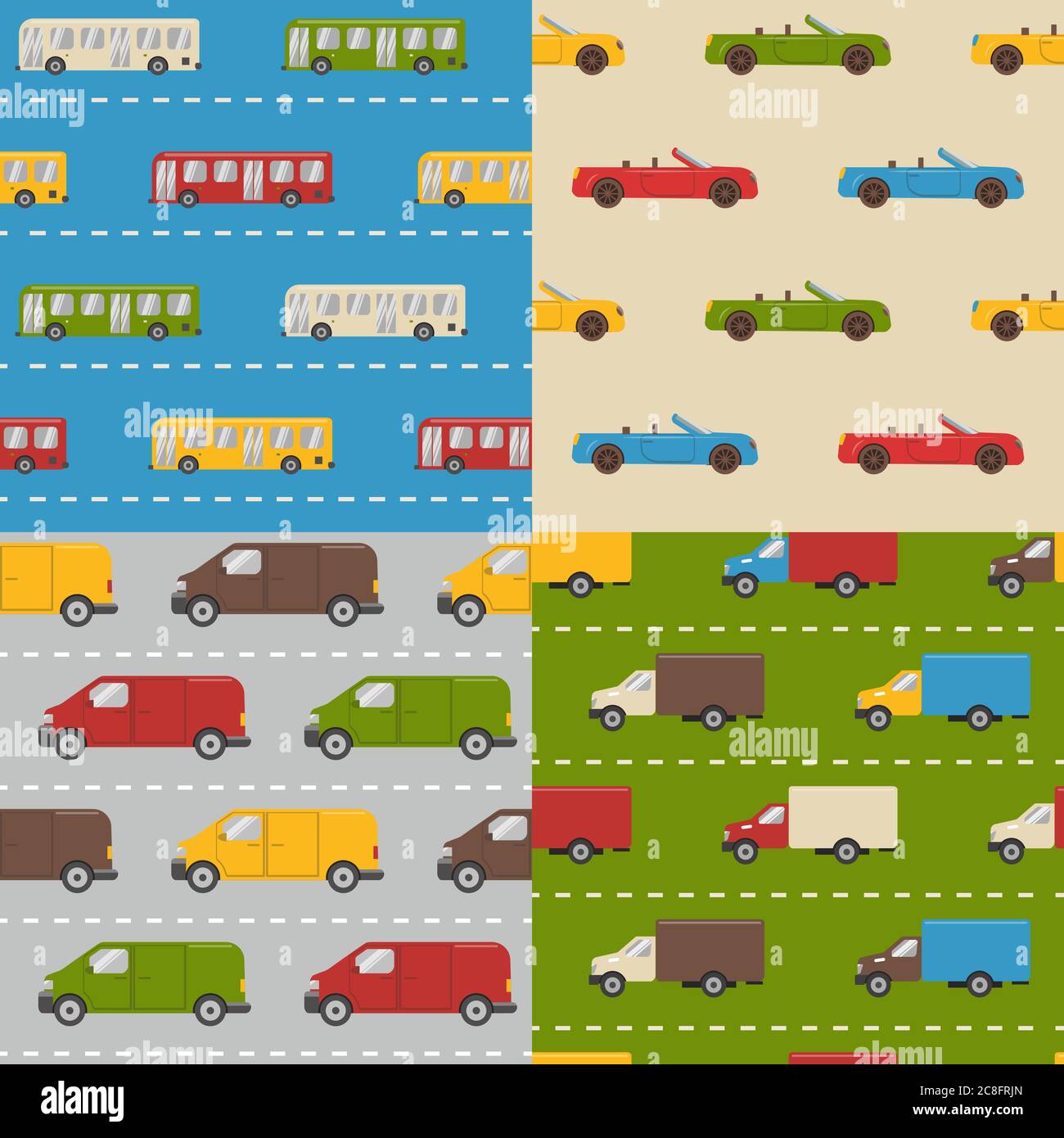Car cars truck trucks bus buses Stock Vector Images - Alamy
