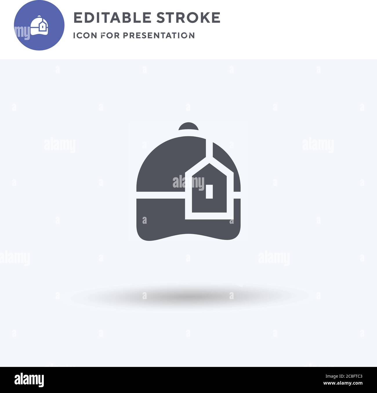 Baseball Cap icon vector, filled flat sign, solid pictogram isolated on ...