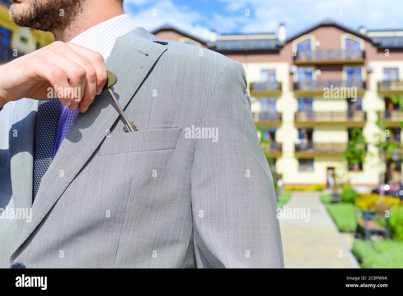 Businessman putting key in pocket. Concept of business plan, strategy ...