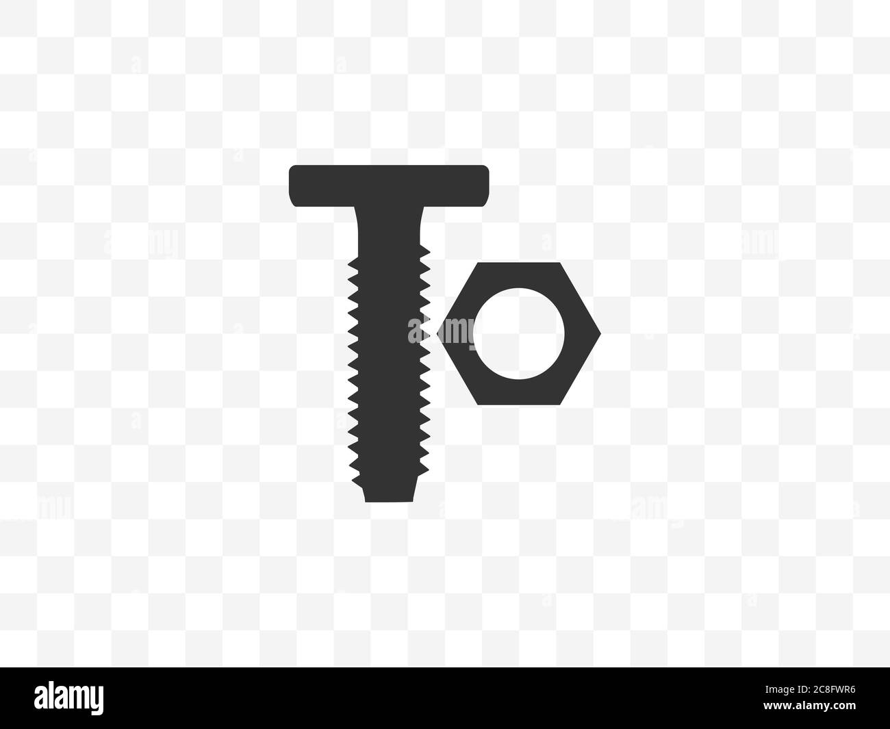 Bolt nut icon hi-res stock photography and images - Alamy