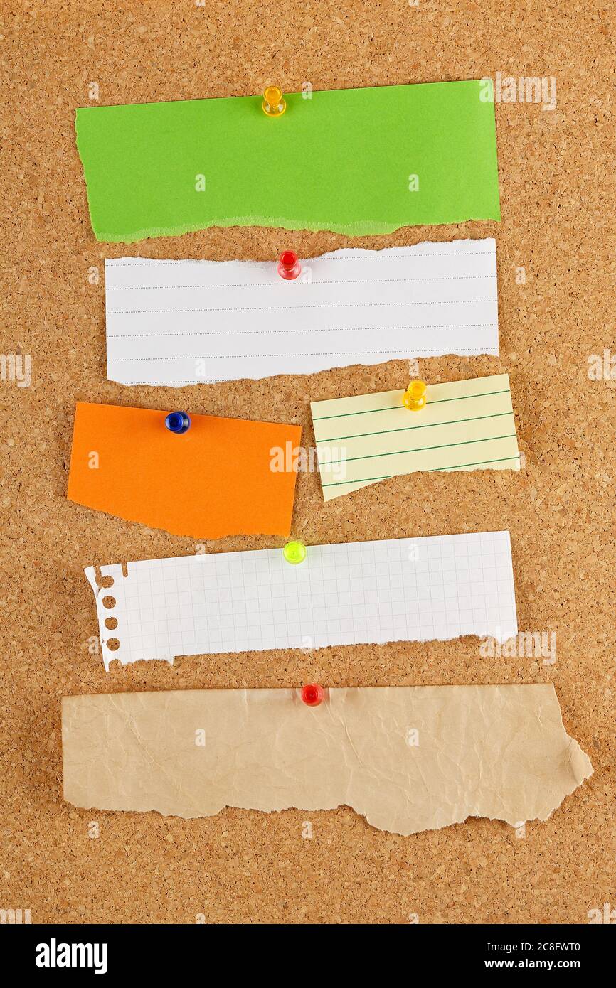 Notice board torn notes hi-res stock photography and images - Alamy