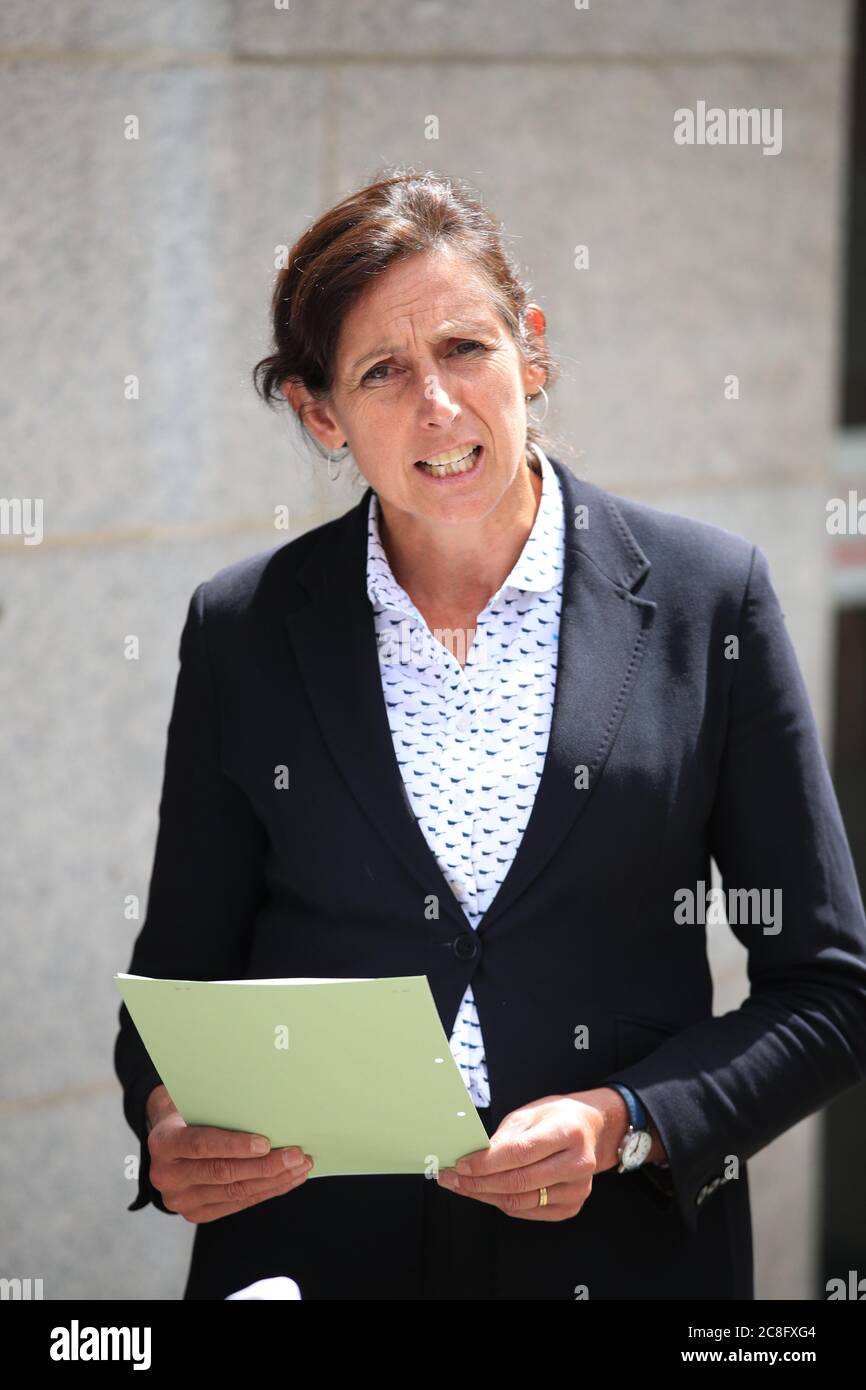 Crown Prosecution Service prosecutor Rebecca Waller speaking to the ...