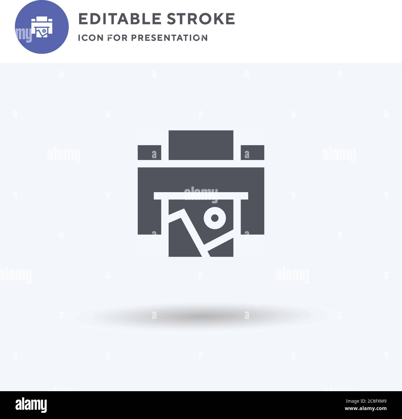 Printer icon vector, filled flat sign, solid pictogram isolated on ...