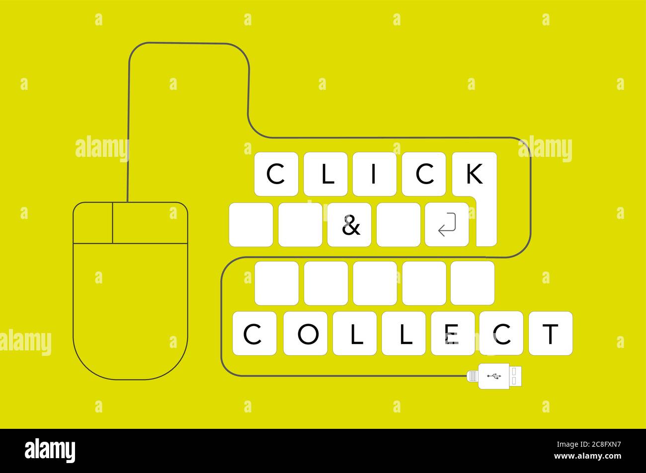 Click and Collect vector illustration Stock Vector Image & Art - Alamy
