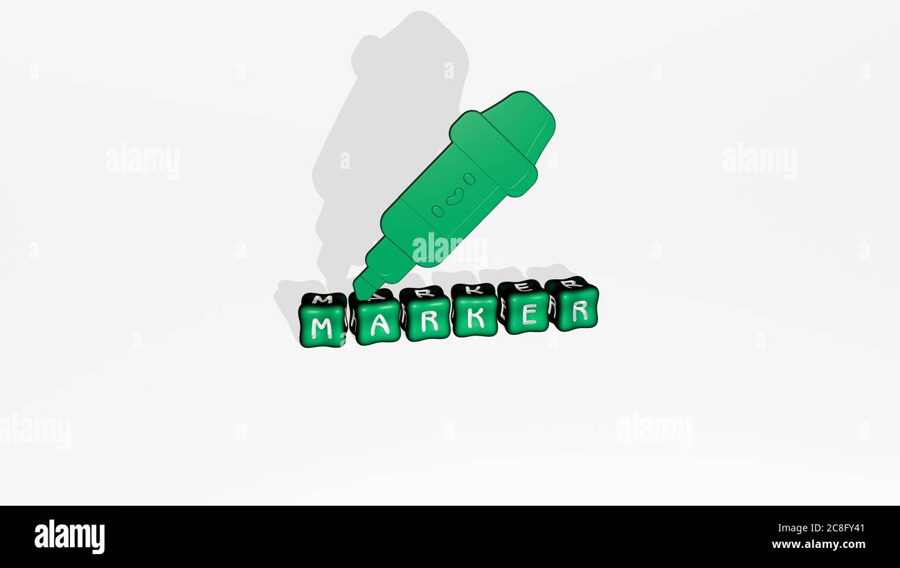 3d graphical image marker hi-res stock photography and images - Alamy