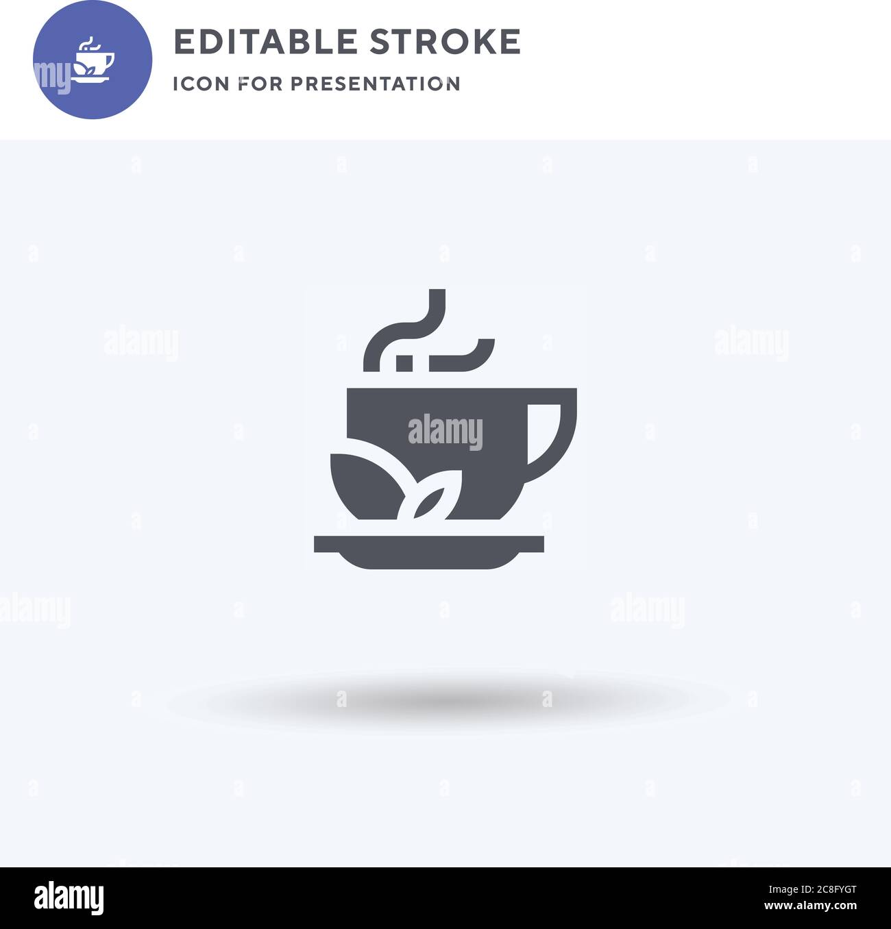 Tea icon vector, filled flat sign, solid pictogram isolated on white ...