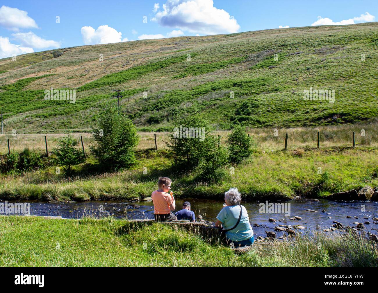 Ice cream with Granny in the trough of Bowland Stock Photo - Alamy